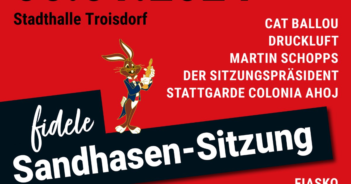 Fidele Sandhasen-Sitzung | Stadt Troisdorf